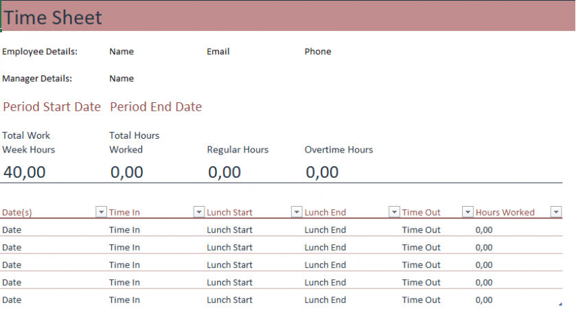 10 Best Top-class Timesheet Templates Your Company Will Love - employee ...