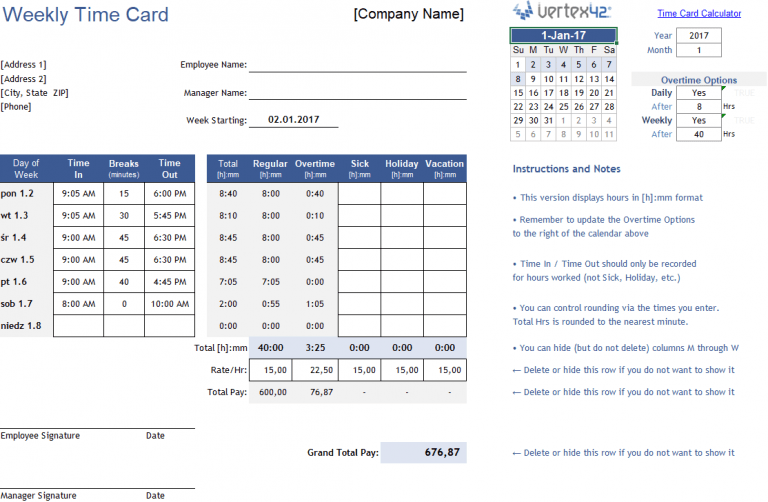 10 Best Top-class Timesheet Templates Your Company Will Love - employee ...
