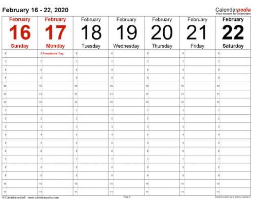 The best weekly schedule templates for 2025 - weekly calendar online ...