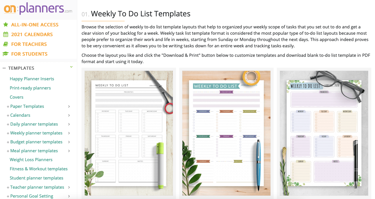 Best to do list templates and tips to get your work and life organized ...