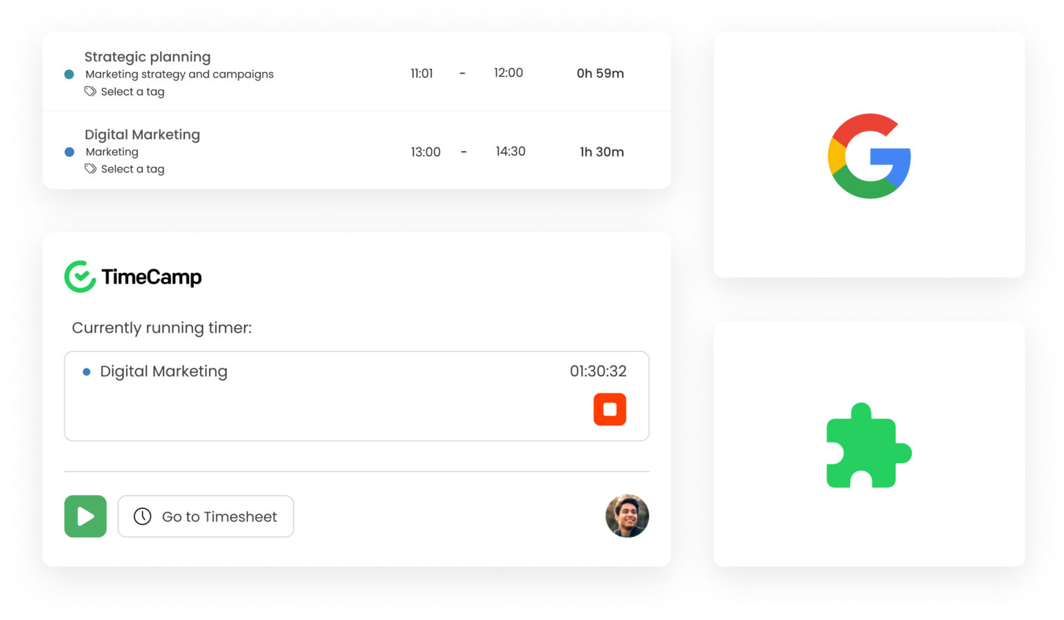 Time Tracking Plugin for Chrome - TimeCamp